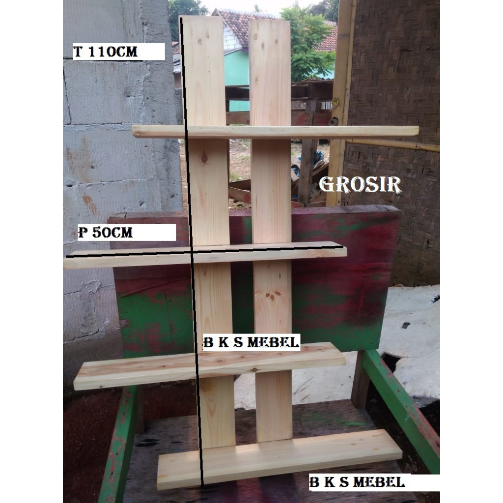 Jual RAK gantung jumbo kayu jati belanda tinggi 110cm lebar 50cm lebar ...
