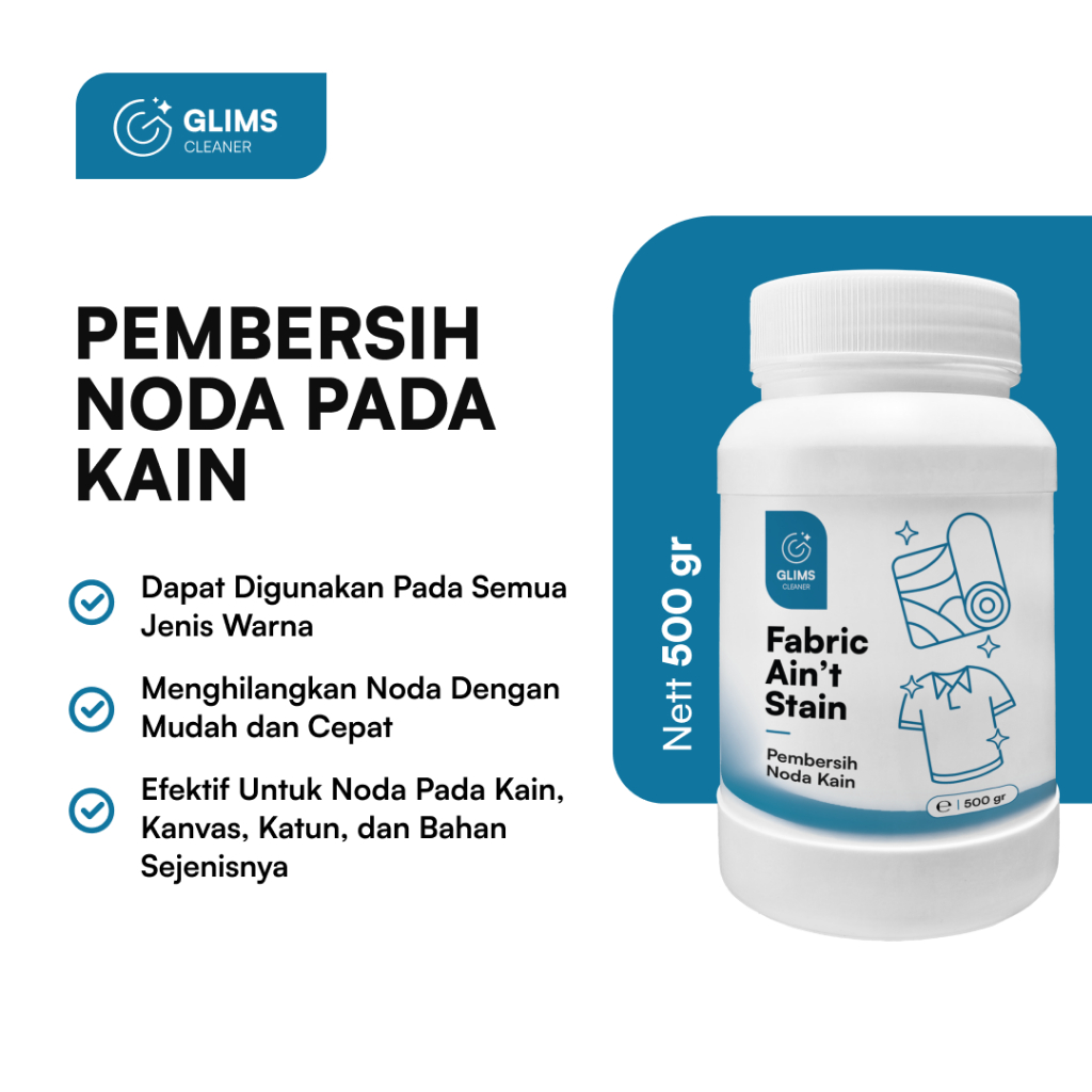 Jual Glims Cleaner Pembersih Noda Baju Kain Sarung Bantal | Shopee ...