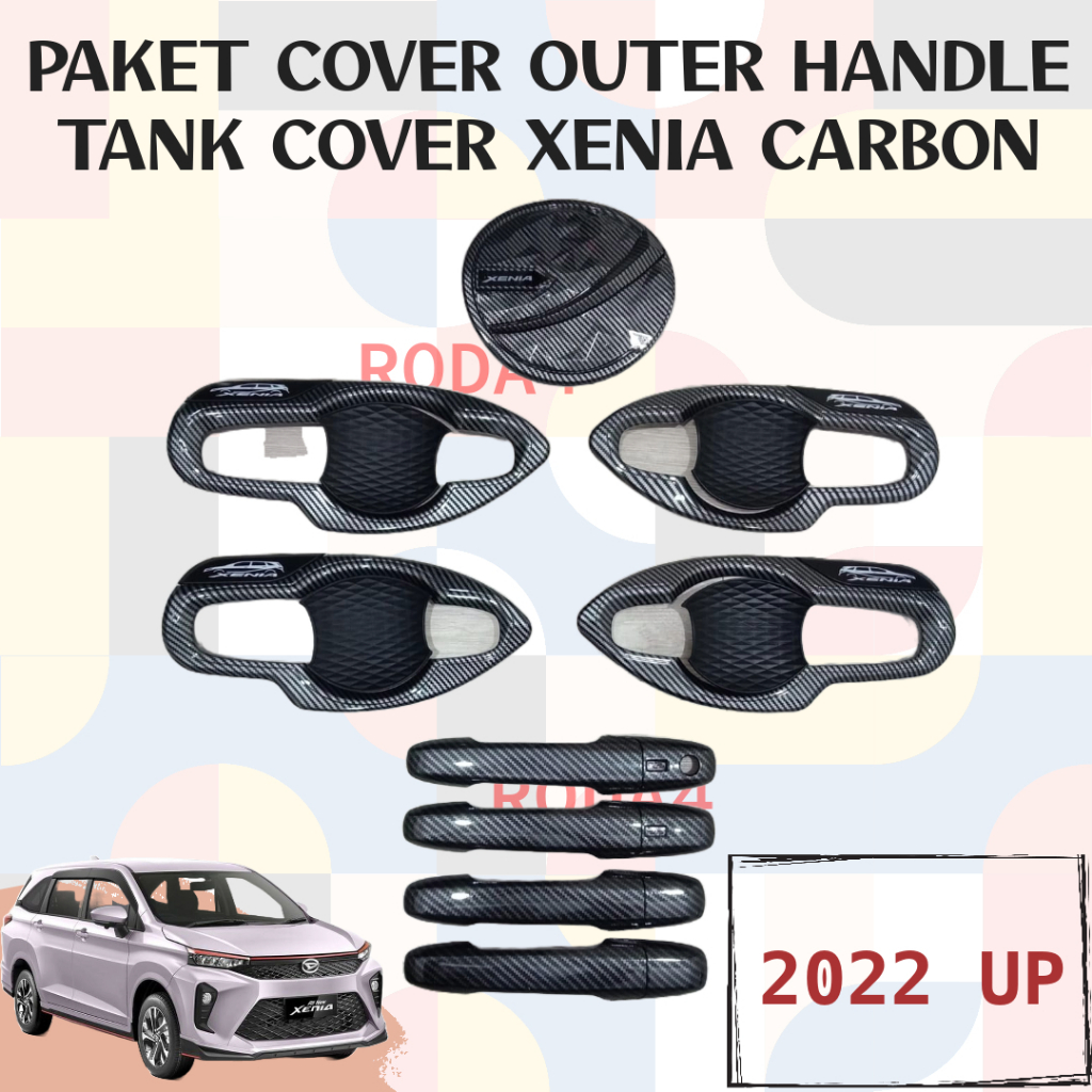 Jual Paket Cover Handle Outer Tank Cover CARBON Mobil Avanza Xenia Veloz Agya Ayla HRV BRV ...