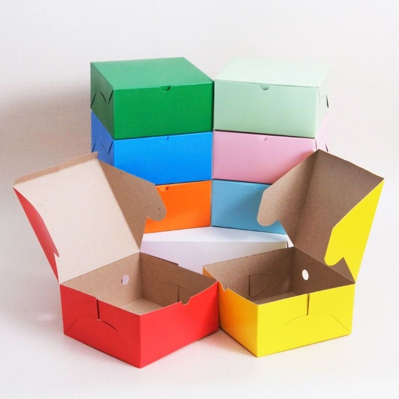 Jual Dus Snack Box Kue Cemilan Makanan Kecil 15x15x7.5 cm 1pcs | Shopee ...