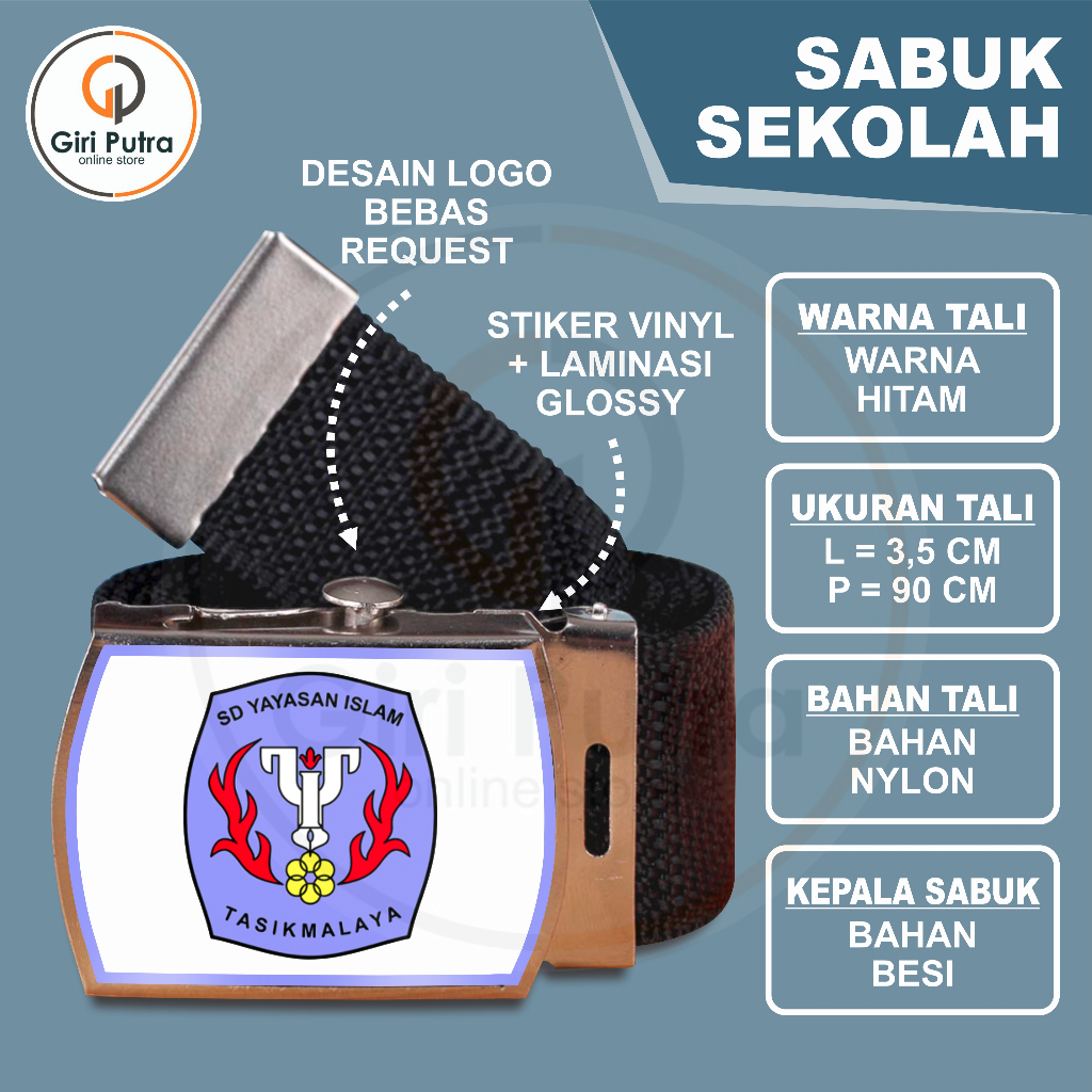 Jual SABUK SEKOLAH / LOGO SEKOLAH CUSTOME | Shopee Indonesia