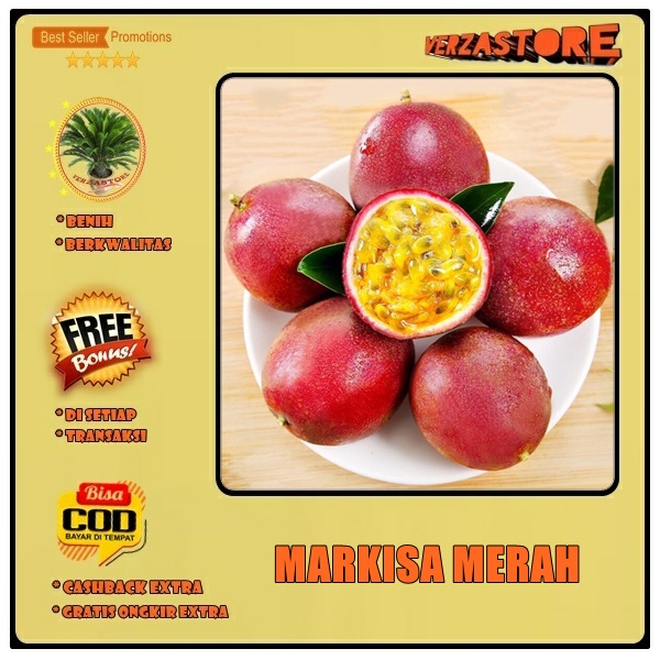 Jual Biji/Benih/Bibit Buah Markisa Merah Markisa Manis Red Marun /10 Biji | Shopee Indonesia