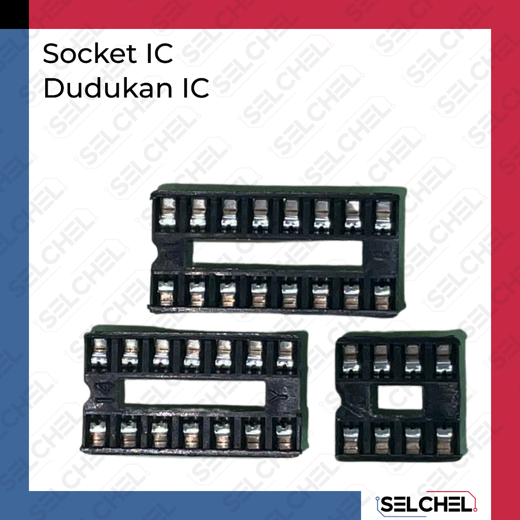 Jual soket ic 8 pin 14 pin 16 pin 28 Pin 40 Pin dudukan ic | Shopee Indonesia