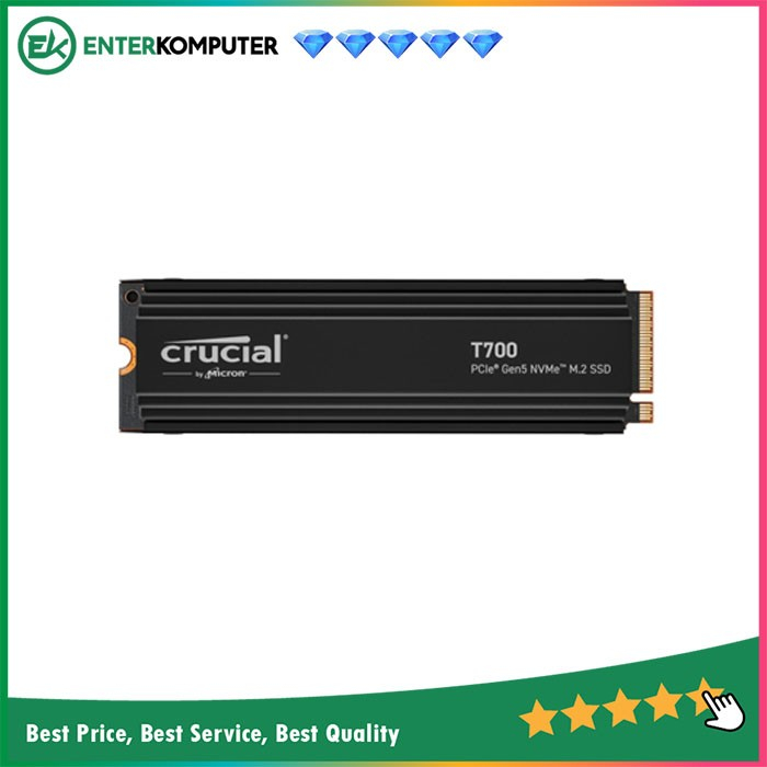 Jual Crucial T700 SSD 1TB M.2 2280 PCIe Gen5 x4 with Heatsink / SSD 1TB | Shopee Indonesia