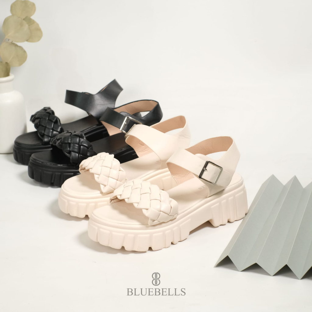 Jual Bluebells FELICIA Sendal Platform Wanita Tinggi Sol PU Hak 3cm ...