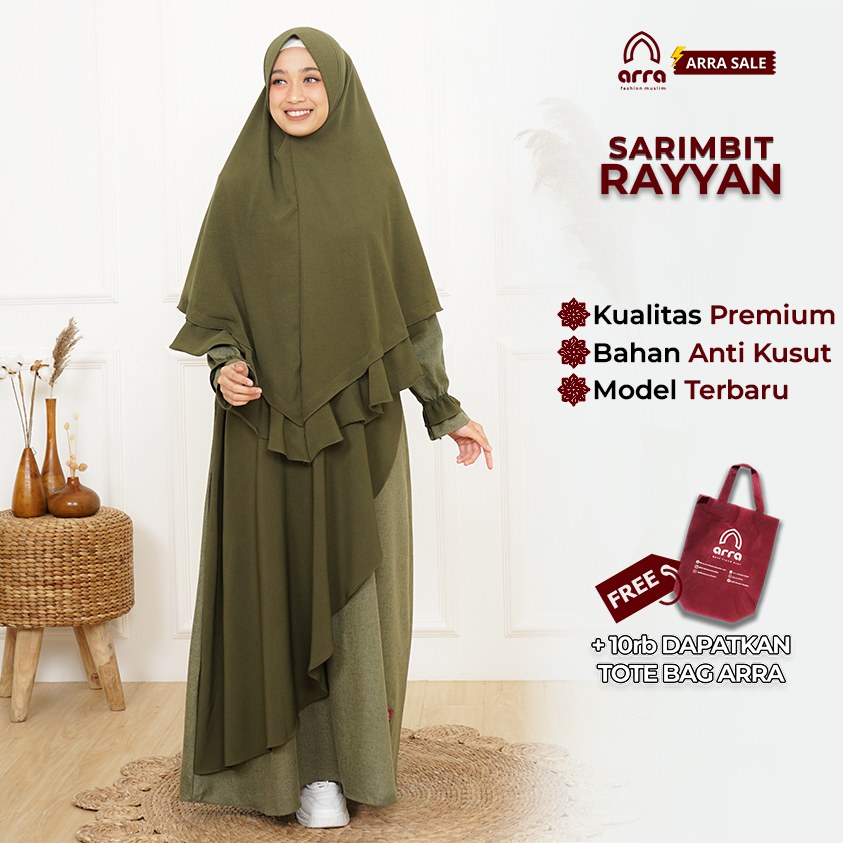 Jual ARRA - Gamis Rayyan Fashion Muslim Wanita Dewasa Bahan Madina Cotton Mix Lady Zara | Shopee ...