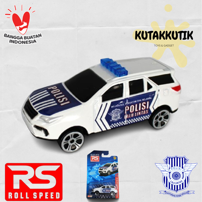 Jual Mainan Mobil Polisi Indonesia Diecast RS Roll Speed 1:64 Mobil ...