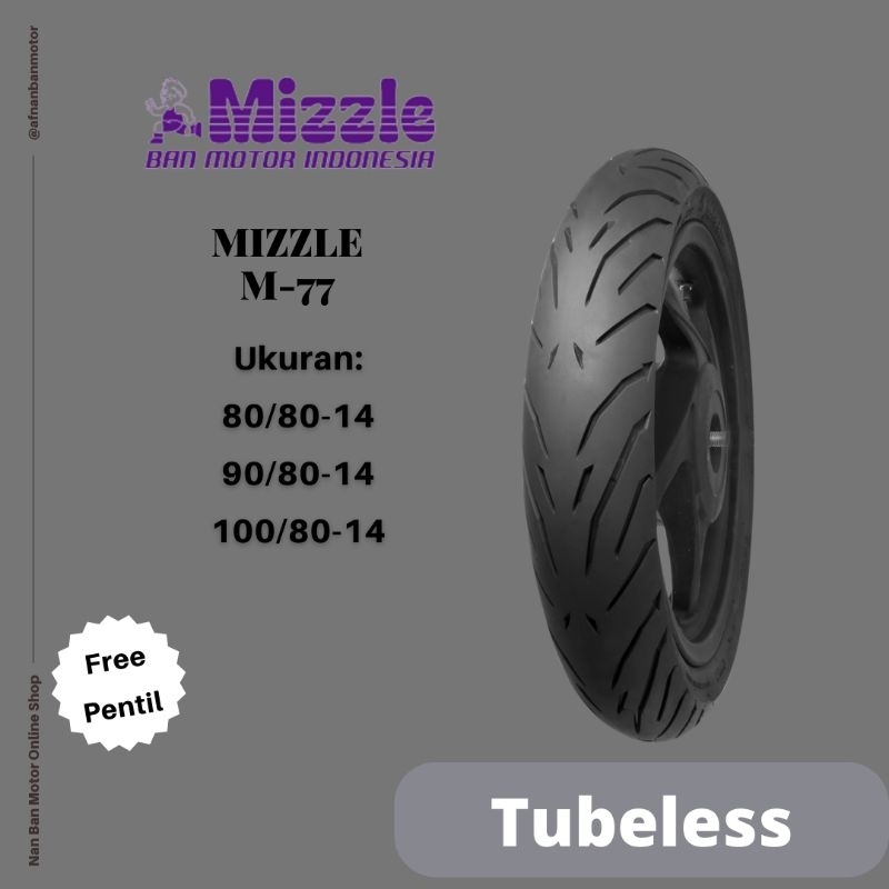 Jual BAN MOTOR MIZZLE M77 UKURAN 80/80-14, 90/80-14 & 100/80-14 ...