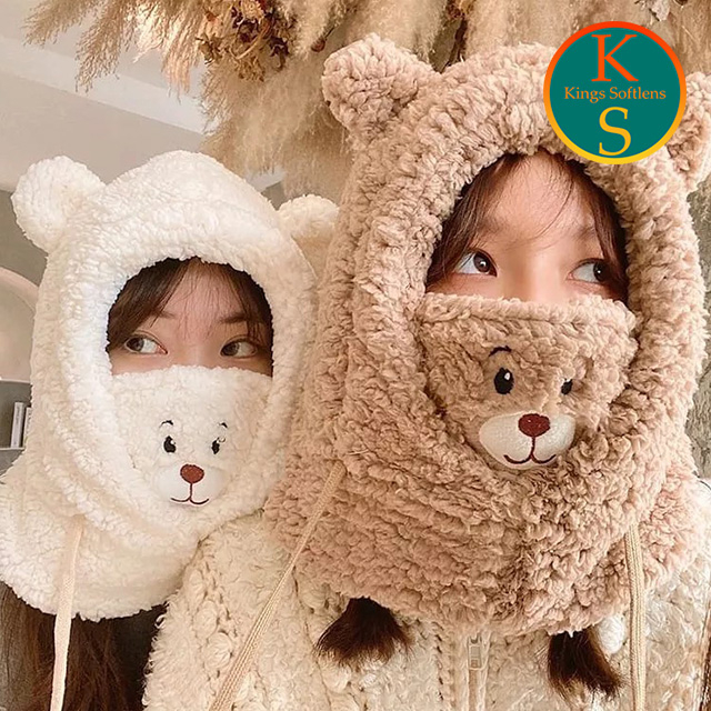 Jual Topi Masker Teddy Bear / Set Topi KuplukSyal / Topi Lucu Bahan ...