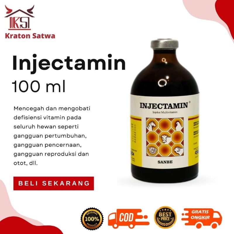 Jual INJECTAMIN 100 ml Multivitamin ADE Injeksi Meningkatkan Kesehatan ...