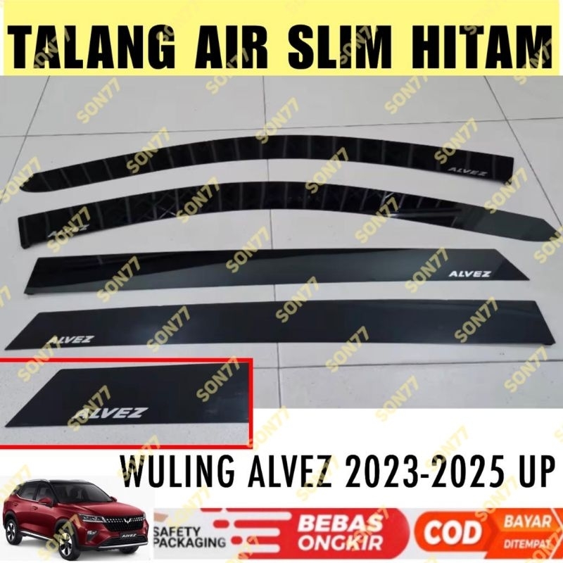 Jual Talang Air Wuling Alvez 2023 2024 2025 Side Visor Slim Hitam | Shopee Indonesia