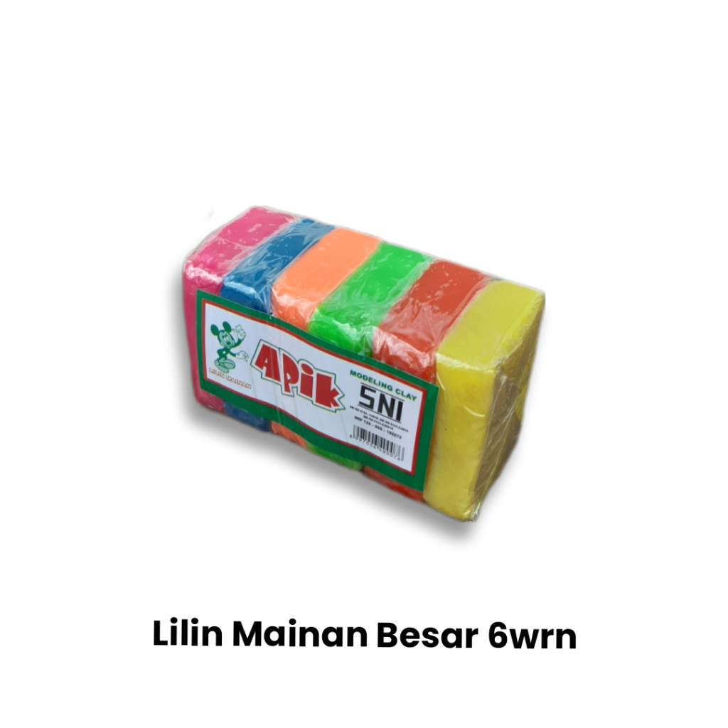 Jual Plastisin Lilin Malam Mainan Modeling Clay Besar Set 6 Warna Cerah ...