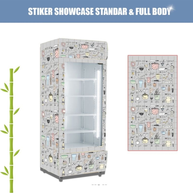 Jual Stiker showcase / lemari pendingin motif kitchen full body ...