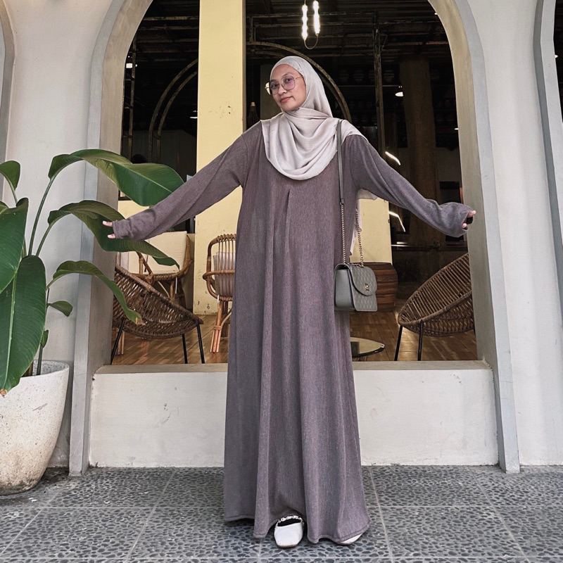 Jual KNIT ABAYA hi.shafiyya hijab shafiyya | Shopee Indonesia