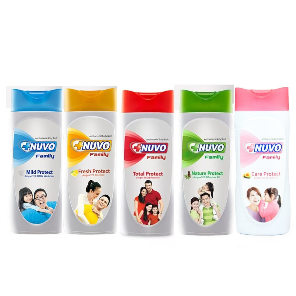 Jual NUVO Family Antibacterial Body Wash Sabun Mandi Cair Botol 250ml ...