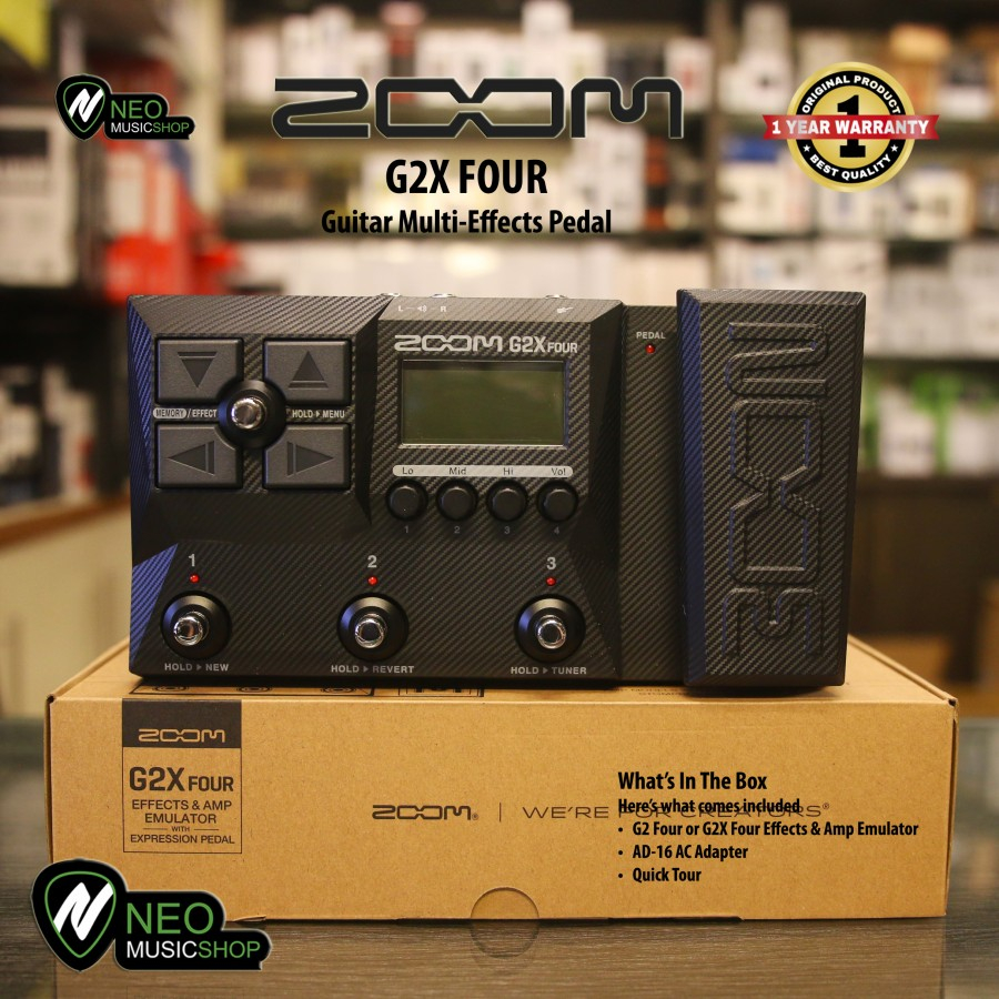 Jual Zoom G2X FOUR Guitar Multi Effects Pedal termasuk Adaptor | Shopee ...
