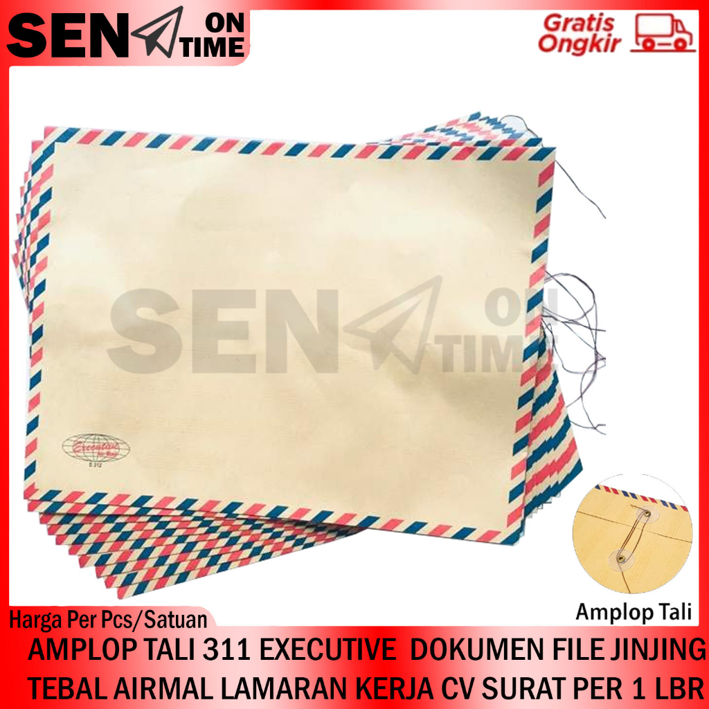 Jual AMPLOP COKLAT TALI 311 UKURAN FOLIO EXECUTIVE PER 1 LEMBAR AMPELOP ...
