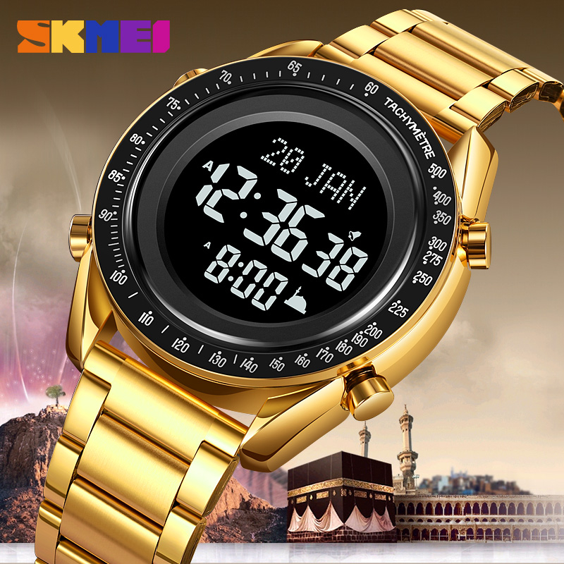 Jual SKMEI 2143 Jam Tangan Pria Digital Muslim Kiblat Anti Air 3 Bar ...