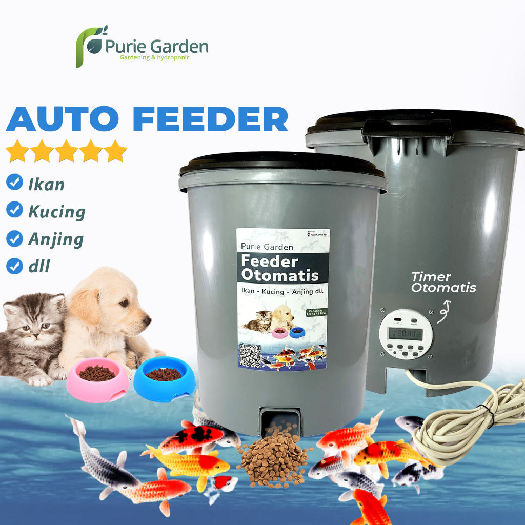 Jual Auto Feeder Otomatis Ikan Koi Kucing Anjing dll Memberi Pakan Ikan ...