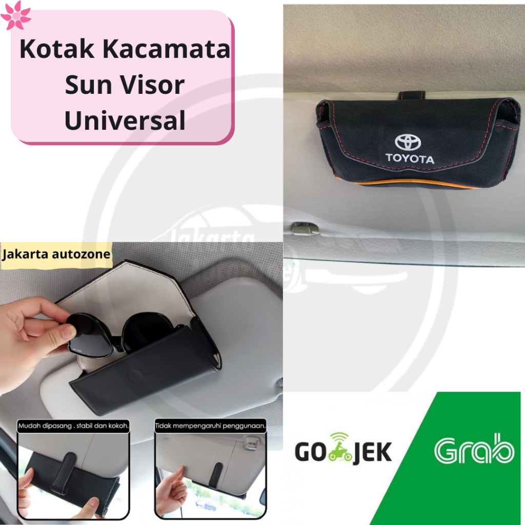 Jual Kotak Kacamata Sun Visor Mobil Universal Glasses Case Car | Shopee ...