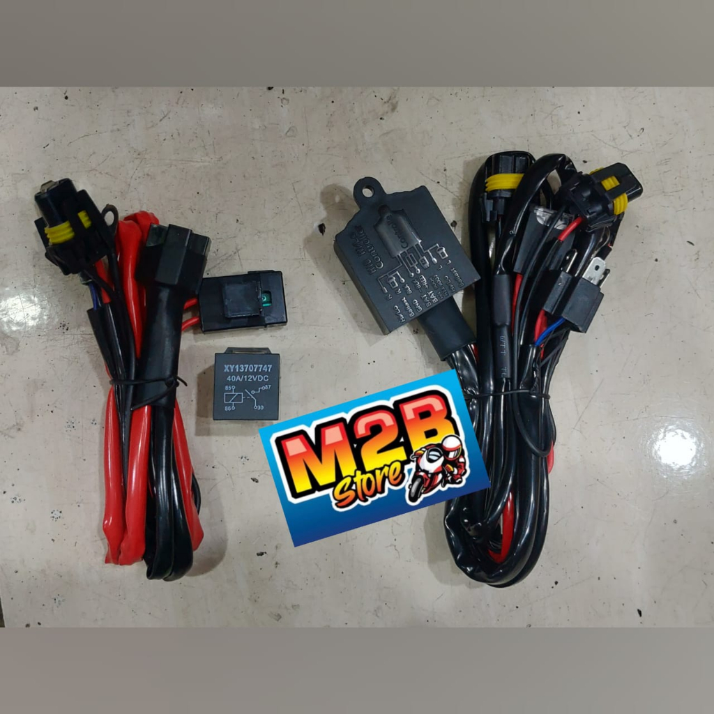 Jual Set Kabel Relay Hid Biled Projector Projie 1 & 2 Lampu | Shopee ...