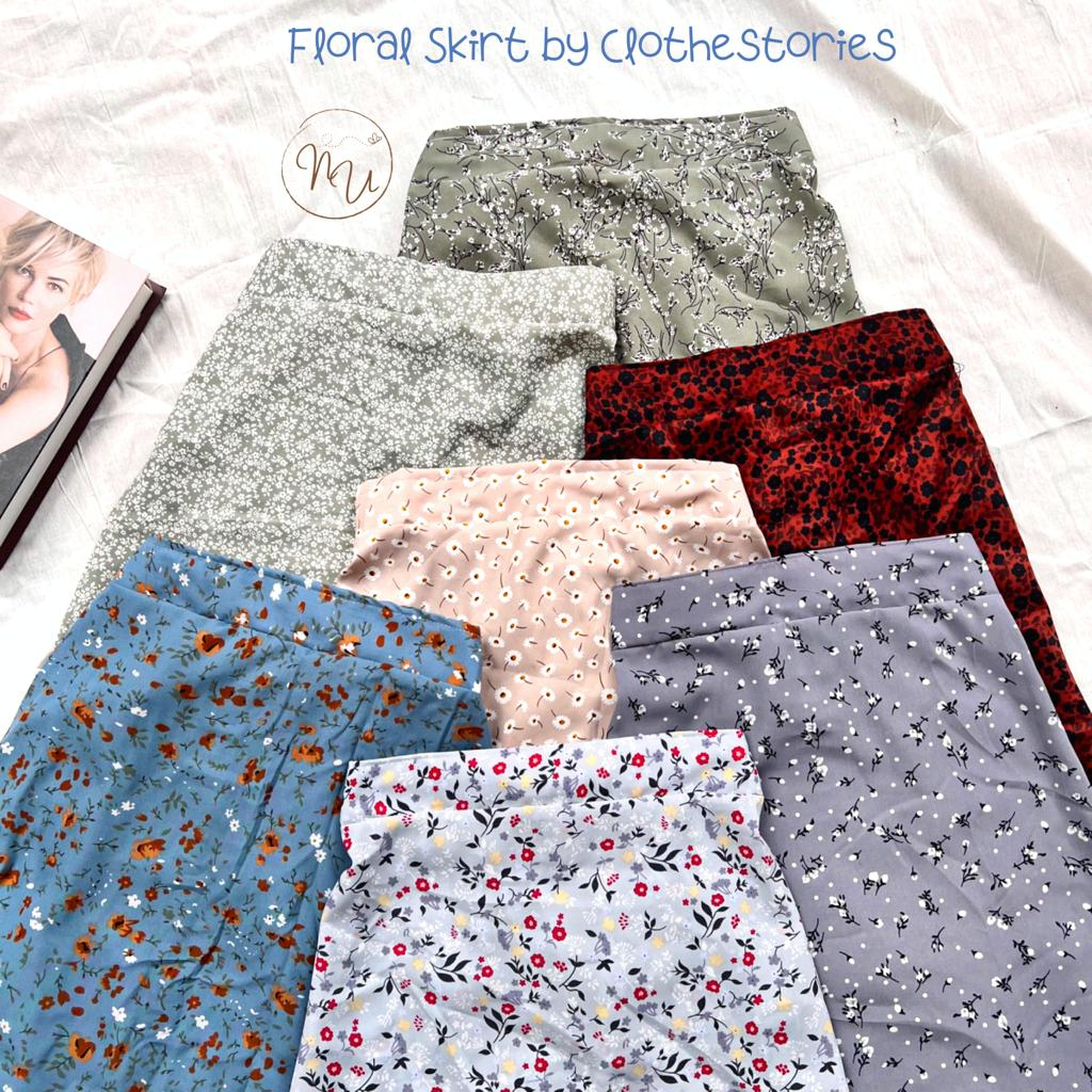 Jual FLORAL SKIRT ROK A-LINE MOTIF BUNGA/ROK BUNGA OOTD KOREAN SYLE ...