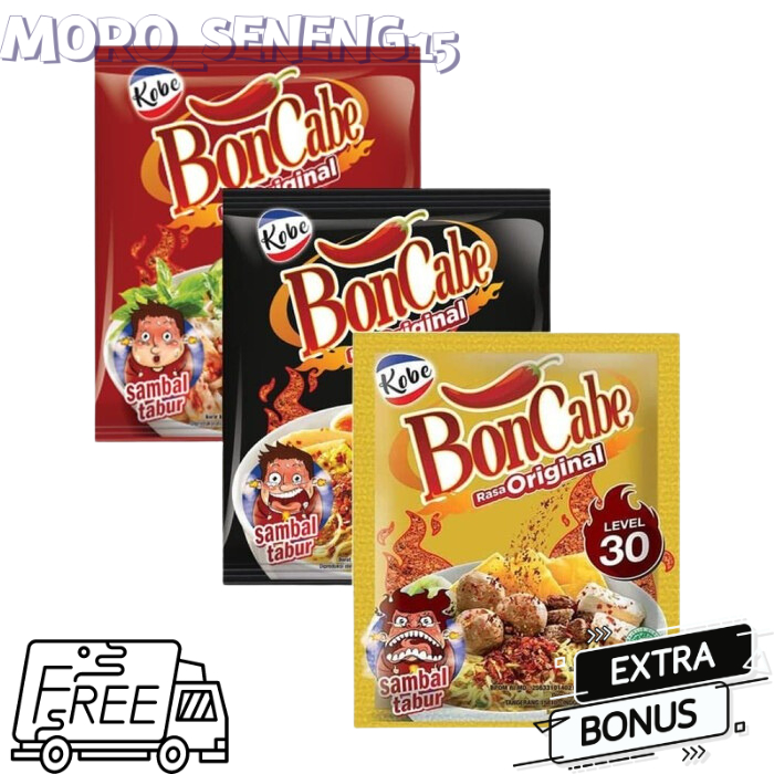 Jual KOBE BON CABE CABAI BUBUK SACHET 4,5g (1 RENCENG 12 pcs) | Shopee ...