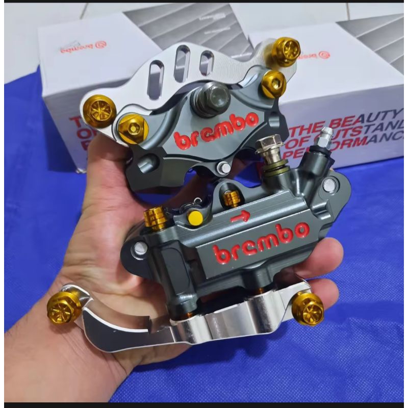 Jual Paketan Kaliper Monoblok 4Piston Dan 2Piston +Breket Plus Baut Probolt Gold Cnc Pnp Honda ...