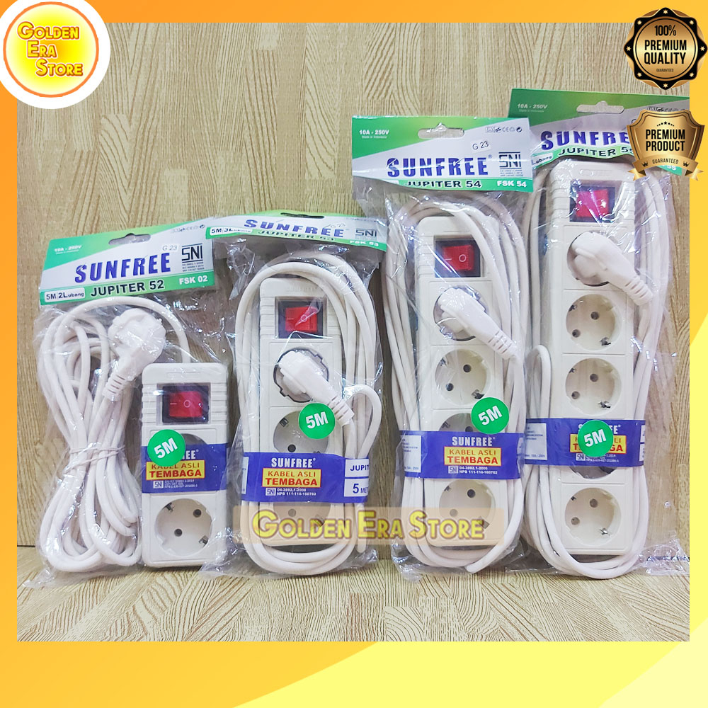Jual 5 METER JUPITER COK SAMBUNG SAKLAR / 2 LUBANG , 3 LUBANG , 4 ...
