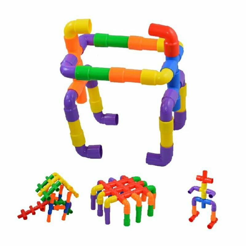 Jual Mainan Edukasi Anak Lego Pipa Block kemasan Standar dan Jumbo ...