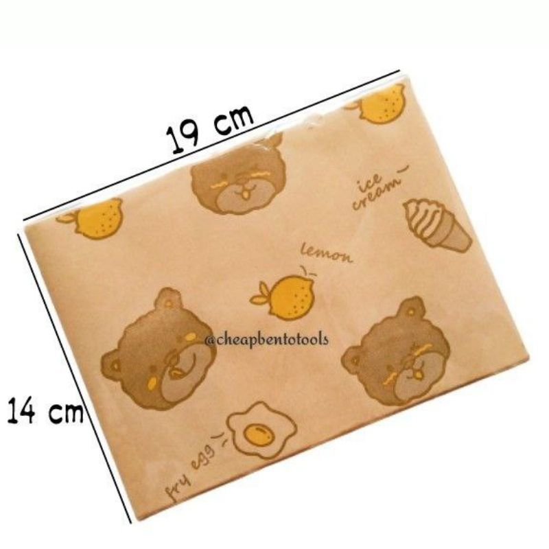 Jual TERMURAH Isi 10 Kertas Pembungkus Nasi Motif Lucu Gambar Alas ...