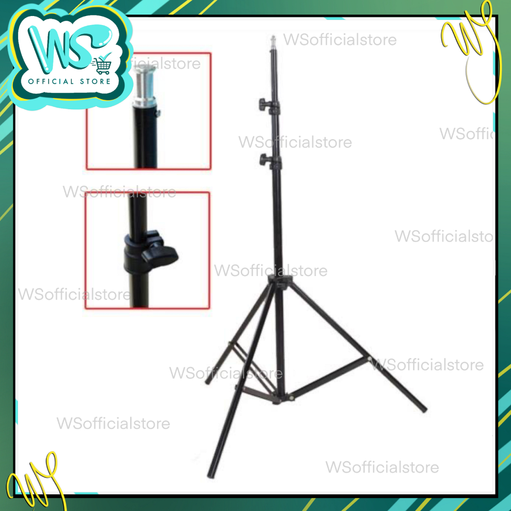 Jual PORTABLE LIGHT STAND TRIPOD 2M / 200 CM FOR STUDIO LIGHTING / RING ...