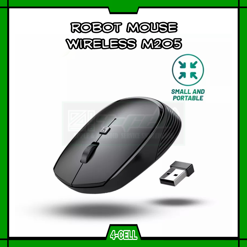 Jual ROBOT M205 MOUSE WIRELESS TANPA KABEL OPTICAL 2.4GHZ | Shopee Indonesia