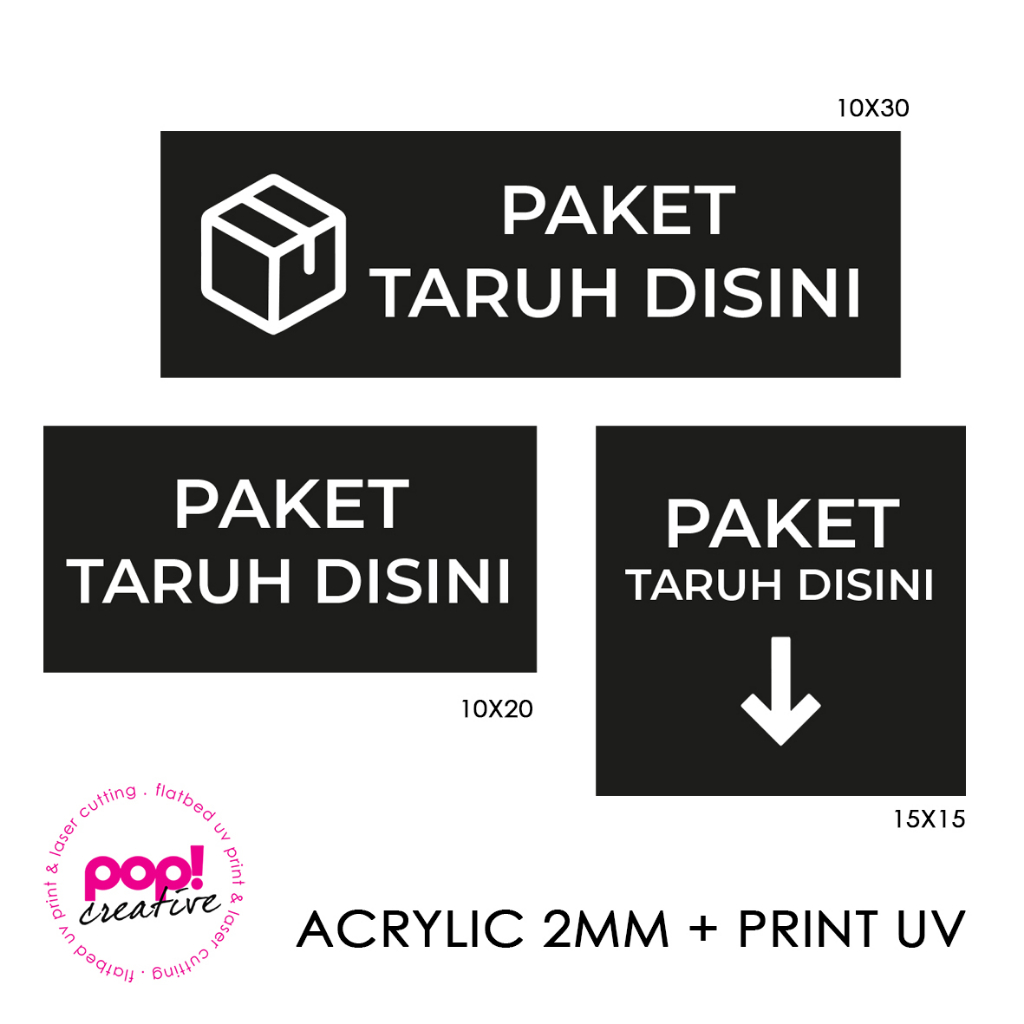 Jual Sign Akrilik PAKET TARUH DISINI Tulisan | Shopee Indonesia