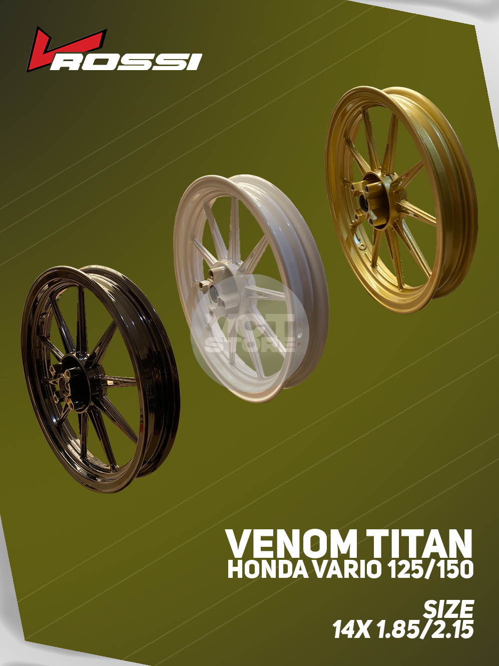 Jual VRossi Velg Racing VENOM TITAN PALANG 10 Copy KTC Honda Vario 125/ ...