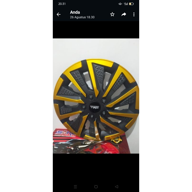 Jual wheeldop dop roda r13 warna gold...isi 4 pcs dan 4 kawat | Shopee ...