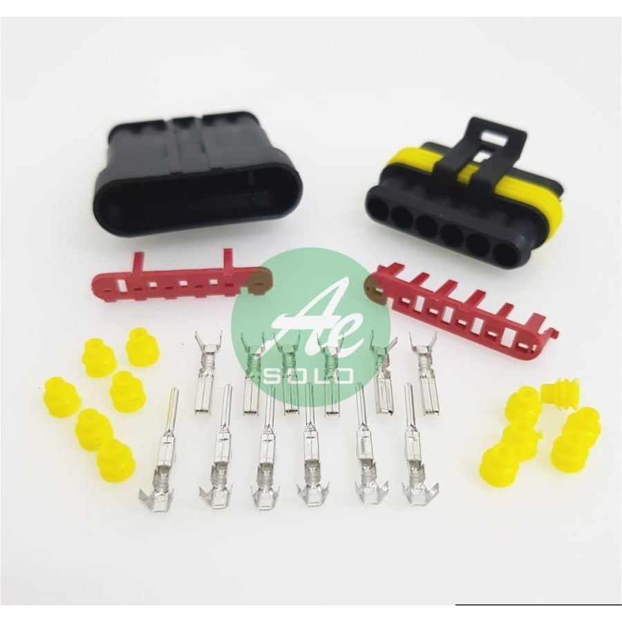 Jual Socket Connector Waterproof 6 pin Soket Konektor Kabel Anti Air ...