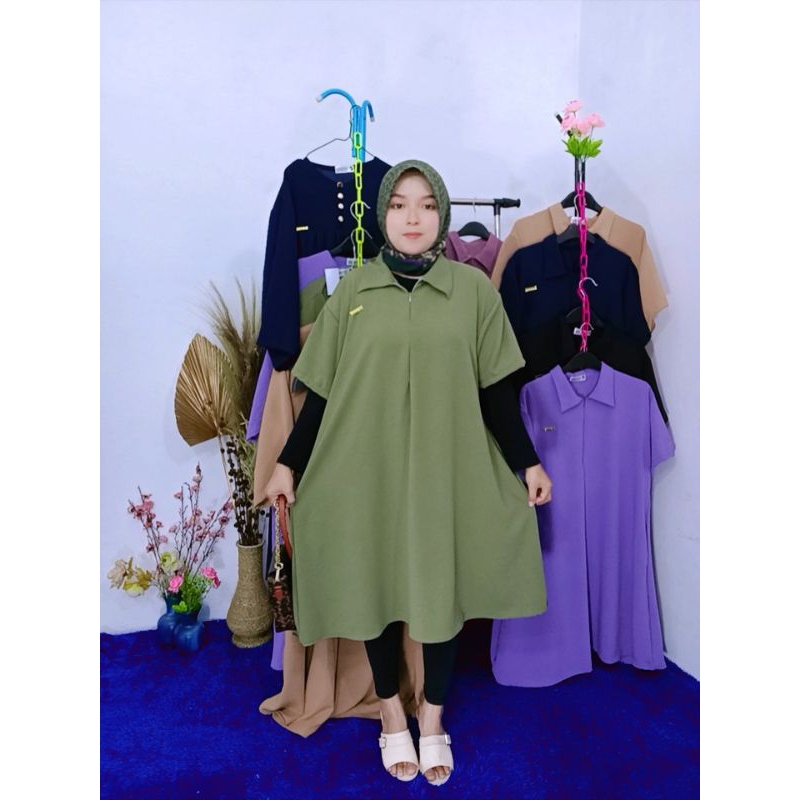 Jual Mini dress Jumbo LD120/mini dress Korea/Mini Dress kekinian/Jumbo ...