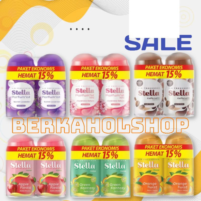 Jual stella matic reffil paket ekonomis (2 x 160 ml)pengharum ruangan ...