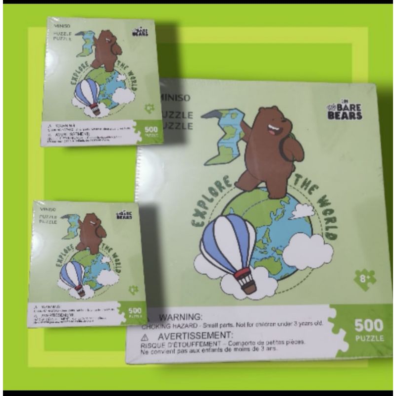 Jual Puzzle Miniso - We Bare Bears 500 Pieces Puzzle | Shopee Indonesia
