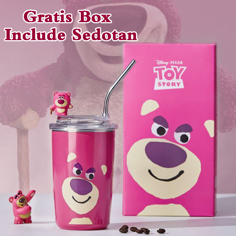 Jual 【DISKON 50%】Botol Minum Anak Termos Tumbler Lotso 500ML Gratis Box ...