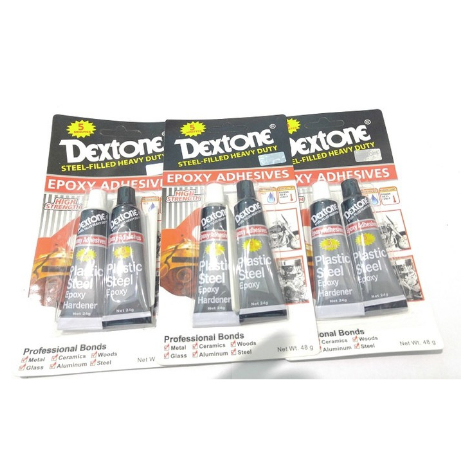 Jual ORIGINAL Perekat Lem Besi 5 Menit Dextone Epoxy Plastic steel 45 ...
