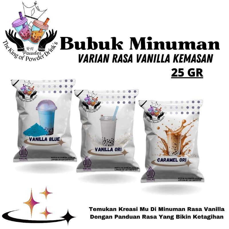 Jual Serbuk Minuman Sachet Bubuk Minuman Rasa Vanila 25gr Serbuk ...