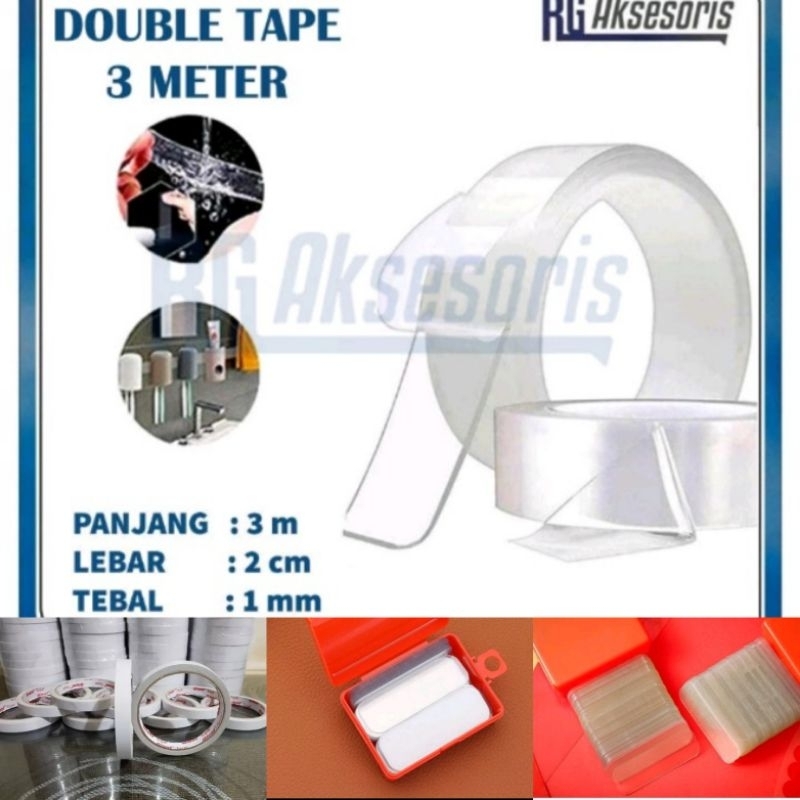 Jual Double Tape Perekat 2 Sisi Serbaguna Model Bening, Kertas dan ...