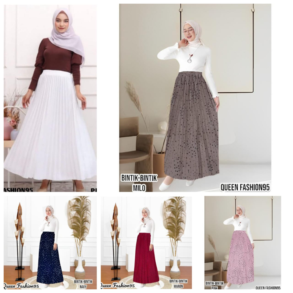 Jual QUEEN COD ROK PLISKET PUTIH FURING MUSLIM BAHAN HYGET PREMIUM ADEM ...
