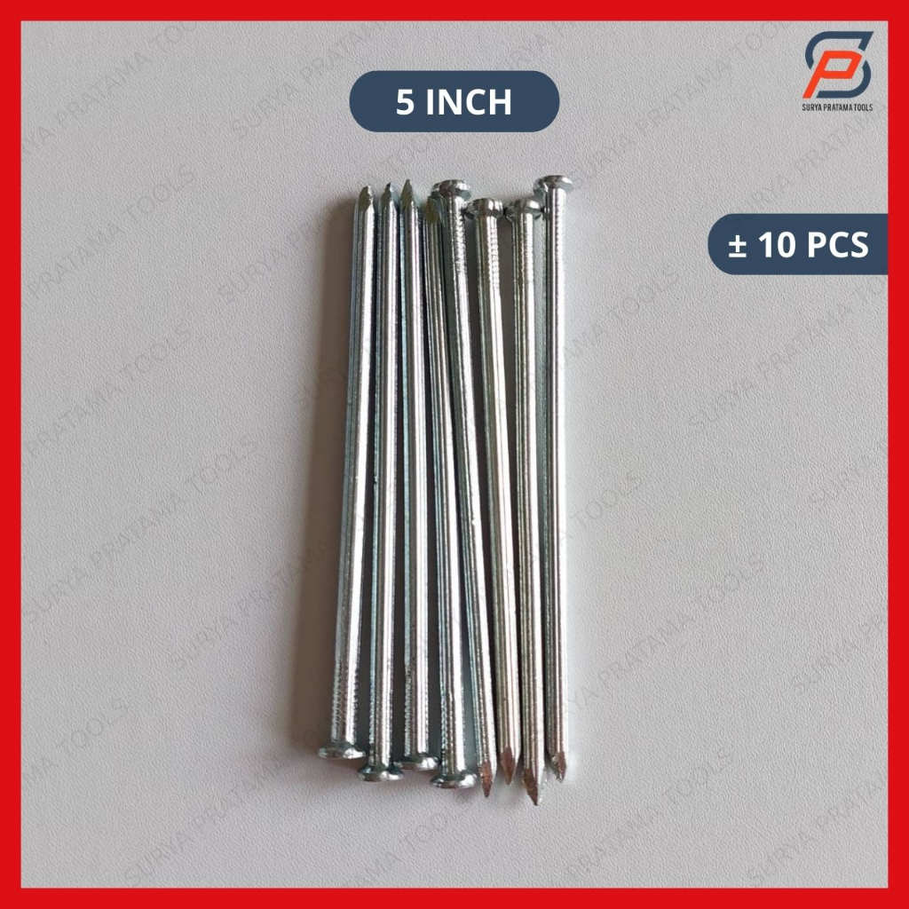 Jual Paku Beton Putih Tembok Per Pack 1" 1.5" 2" 2.5" 3" 4" 5" Inch Inci Eceran Concrete Nails ...