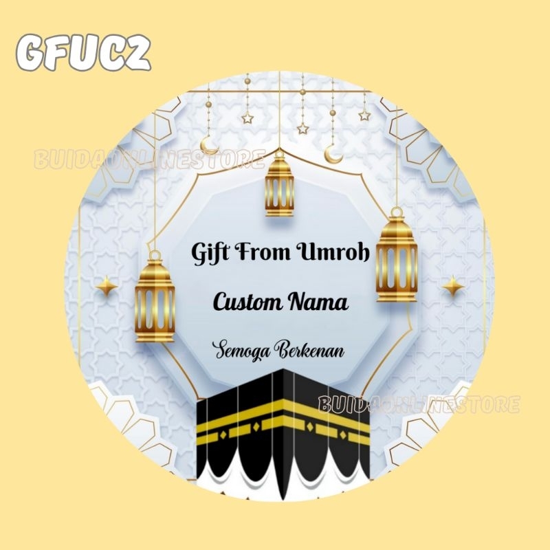 Jual Sticker stiker label Gift From Hajj & Umroh Hangtag dekorasi ...