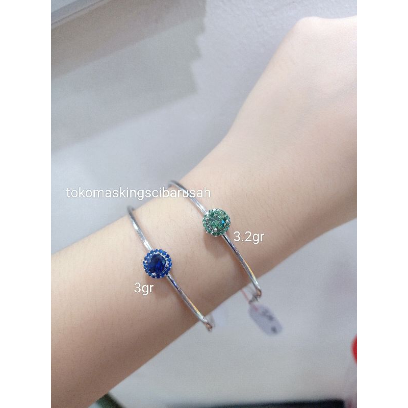 Jual gelang mas putih cantik mas asli 8k tokomaskings-cibarusah ...