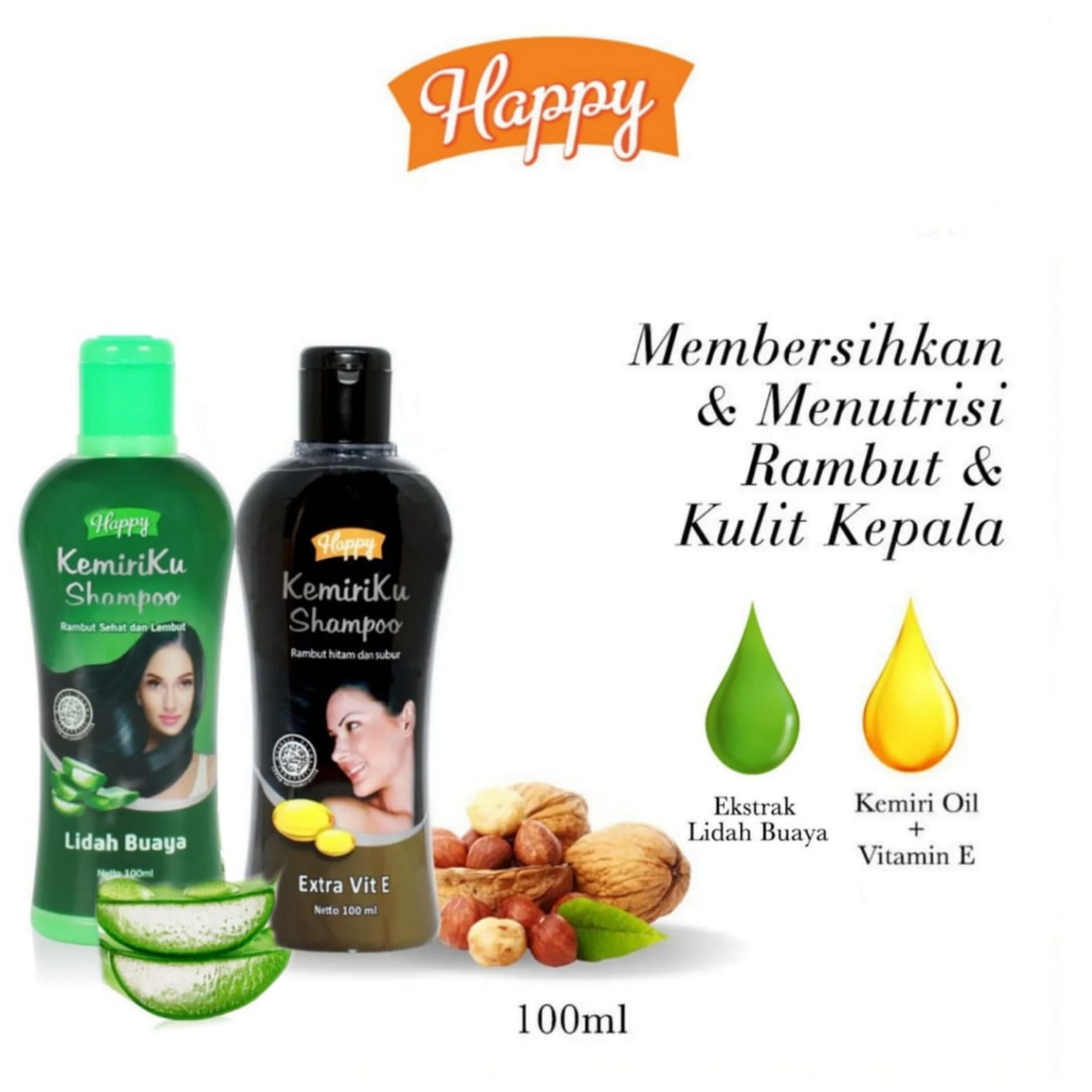 Jual Shampoo Happy Kemiriku Original Sampo Kemiri Plus Vitamin E dan ...