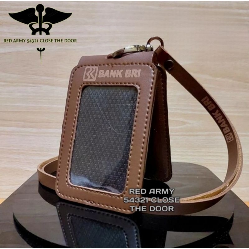 Jual ID Card Holder Tali Lanyard Name Tag Logo BANK BRI Model Lipat ...